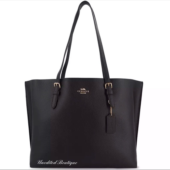 Coach | Bags | Coach Leather Tote Handbag With Red Interior | Poshmark